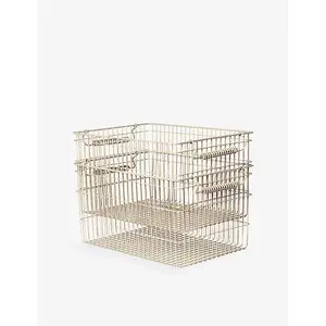 FERM LIVING Cala Stackable Metal Baskets Set Of Two - Cashmere
