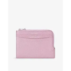 ASPINAL OF LONDON Zipped Grained Leather Travel Wallet - Lilac