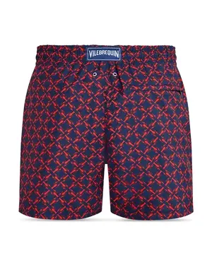 Vilebrequin Mahina Printed Swim Trunks - Navy