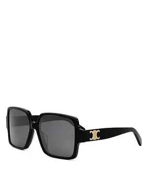 Celine Celine Triomphe Square Sunglasses Black/smoke