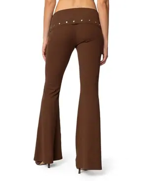 EDIKTED Aries Studded Fold Over Leggings