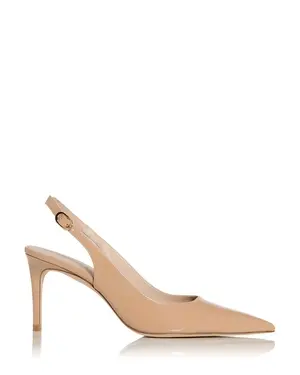 STUART WEITZMAN Power Slingback Pumps - Adobe Patent