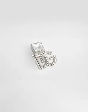 Dolce & Gabbana Rhinestone Dg Logo Earrings - Silver