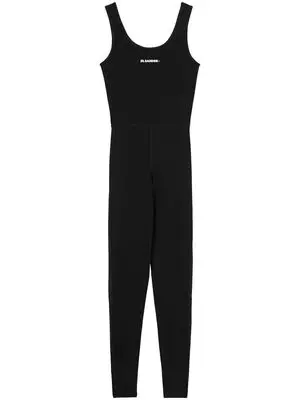 JIL SANDER Logo-print Jumpsuit - Black