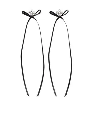 Simone Rocha Bow Ribbon Earrings - Silver