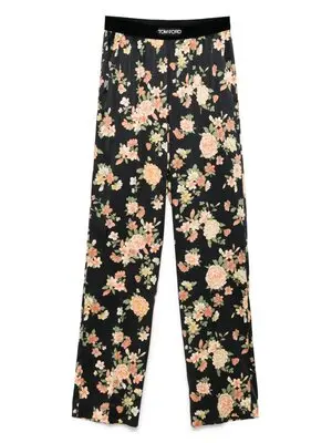 TOM FORD Floral-print Pyjama Trousers Black