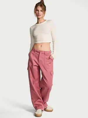 Pink Cargo Bottoms For Women
