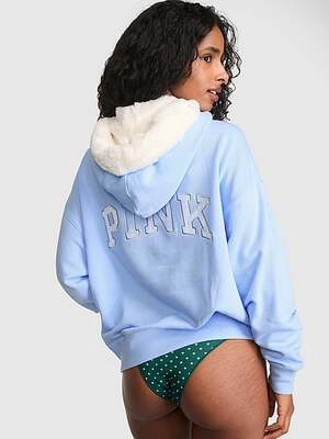 Pink Campus Fleece™ Half-zip Hoodie - Blue