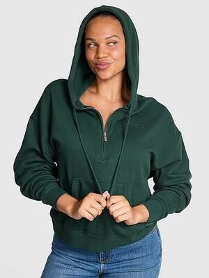 Pink Campus Fleece™ Half-zip Hoodie - Green