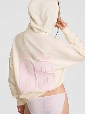 Pink Campus Fleece™ Half-zip Hoodie - Grey