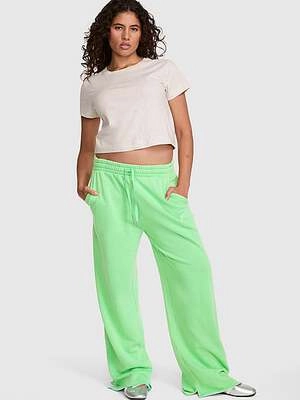Mid-Rise Drawstring Fleece Sweatpants for Women