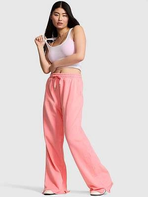 Pink Campus Fleece™ Wide-leg Split-hem Sweatpants - Pink