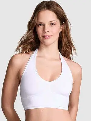 Pink Comfort Base Stretch™ Halter Bra Top White,ivory