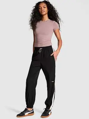 Pink Office Wear Sports Pants For Women