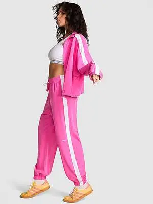 Pink Drawstring Sports Pants For Women
