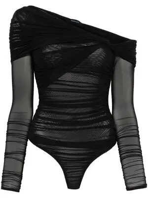 MUGLER Ruched Bodysuit