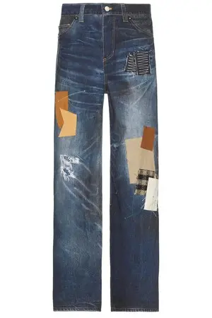 Andersson Bell Patchwork Printed Denim Jeans