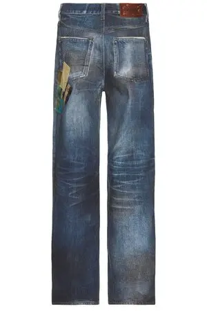 Andersson Bell Patchwork Printed Denim Jeans