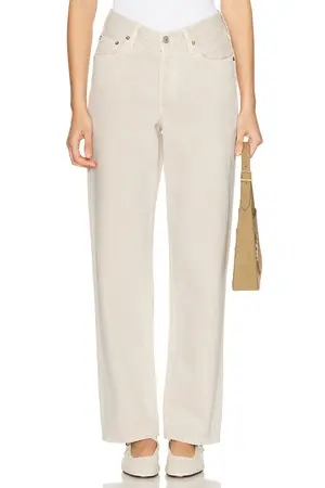 AGOLDE V-waist Baggy Jeans - Scone