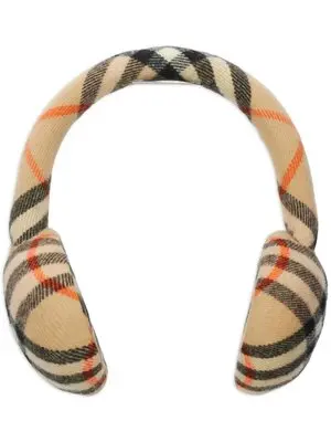 Burberry Checked Earmuffs - Brown