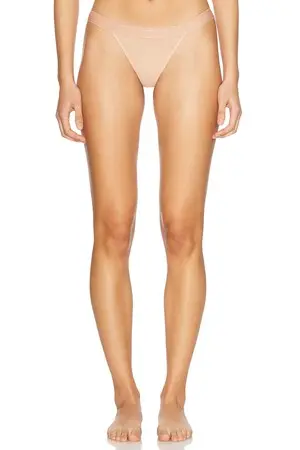 NEGATIVE UNDERWEAR Sieve Thong In Nude - Buff