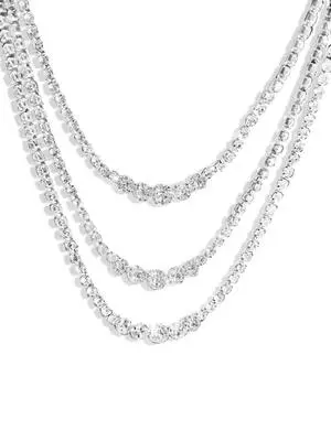 HZMER JEWELLERY Crystal-embellished Necklace - Silver