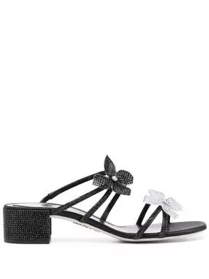 Rene Caovilla Crystal-embellished Sandals - Black