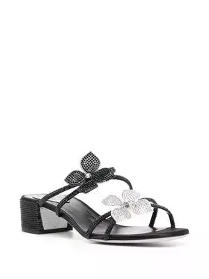 Rene Caovilla Crystal-embellished Sandals - Black