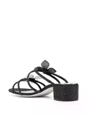 Rene Caovilla Crystal-embellished Sandals - Black