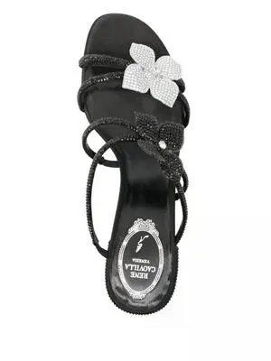 Rene Caovilla Crystal-embellished Sandals - Black