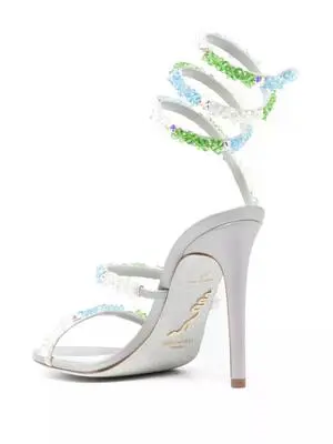 Rene Caovilla Crystal Embellished Sandals - Grey