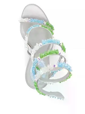 Rene Caovilla Crystal Embellished Sandals - Grey