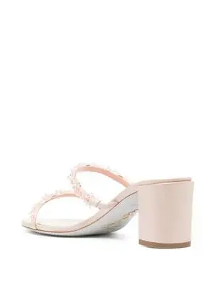 Rene Caovilla Bead Embellished Sandals - Neutrals