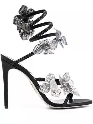 Rene Caovilla Crystal-embellished Sandals - Black