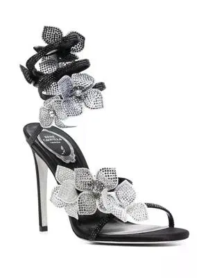 Rene Caovilla Crystal-embellished Sandals - Black