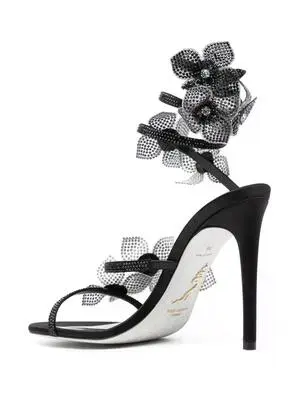 Rene Caovilla Crystal-embellished Sandals - Black