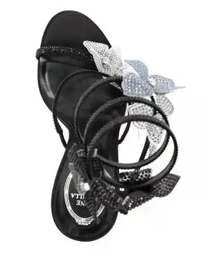 Rene Caovilla Crystal-embellished Sandals - Black