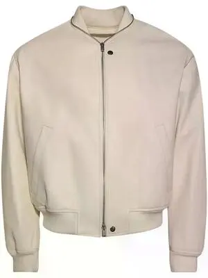 JIL SANDER Leather Bomber Jacket