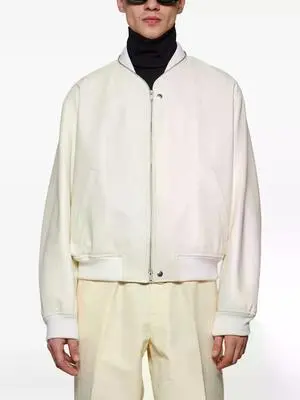 JIL SANDER Leather Bomber Jacket