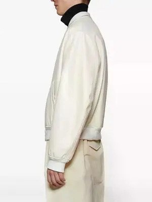 JIL SANDER Leather Bomber Jacket