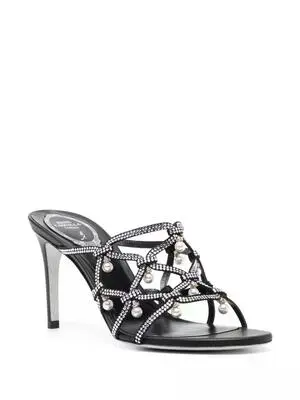 Rene Caovilla Embellished Slip-on Sandals