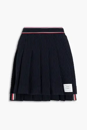 Thom Browne Pleated Bouclé-tweed Mini Skirt