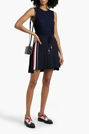 Thom Browne Pleated Mini Skirt - Midnight Blue