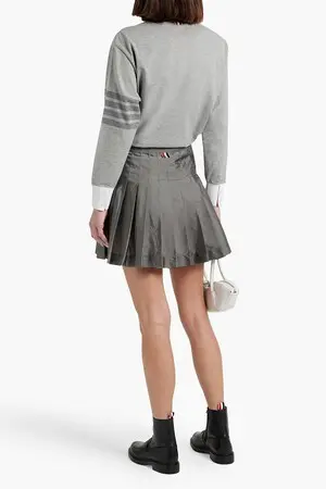 Thom Browne Pleated Ripstop Mini Skirt