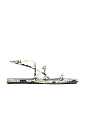 Khaite Loop -effect Leather Sandals - Snakeskin