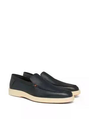 Santoni Leather Loafers - Blue