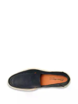 Santoni Leather Loafers - Blue