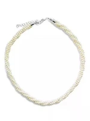 HZMER JEWELLERY Pearl-embellished Necklace - White