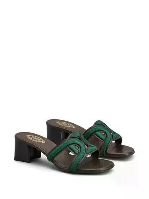 TOD'S Contoured-strap Leather Sandals
