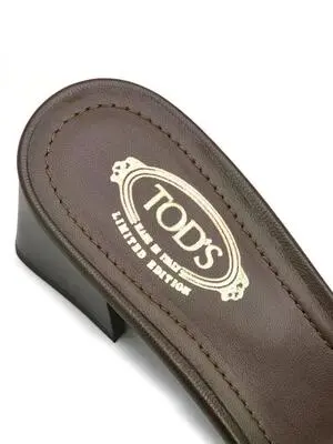 TOD'S Contoured-strap Leather Sandals